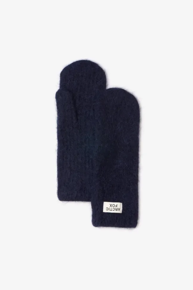 Alpaca Mittens in navy, weiss und grau von Arctic Fox